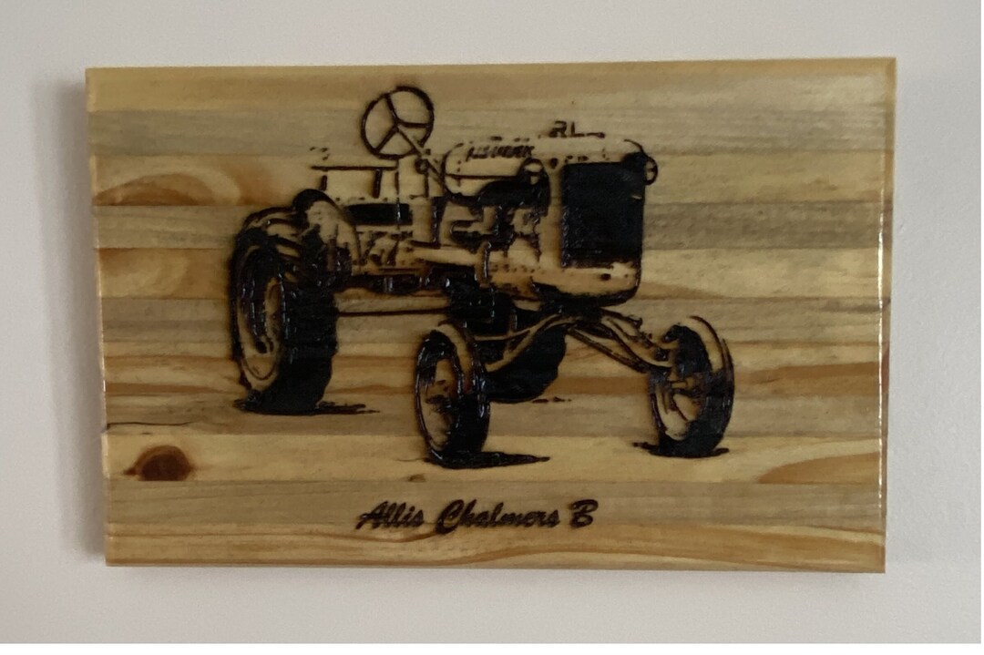 Allis Chalmers B Tractor Wood-burned Pallet Plaque: Farmhouse Decor - Etsy