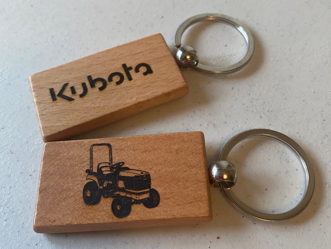Kubota Lawn / Garden Tractor Wooden Key Fob - Etsy