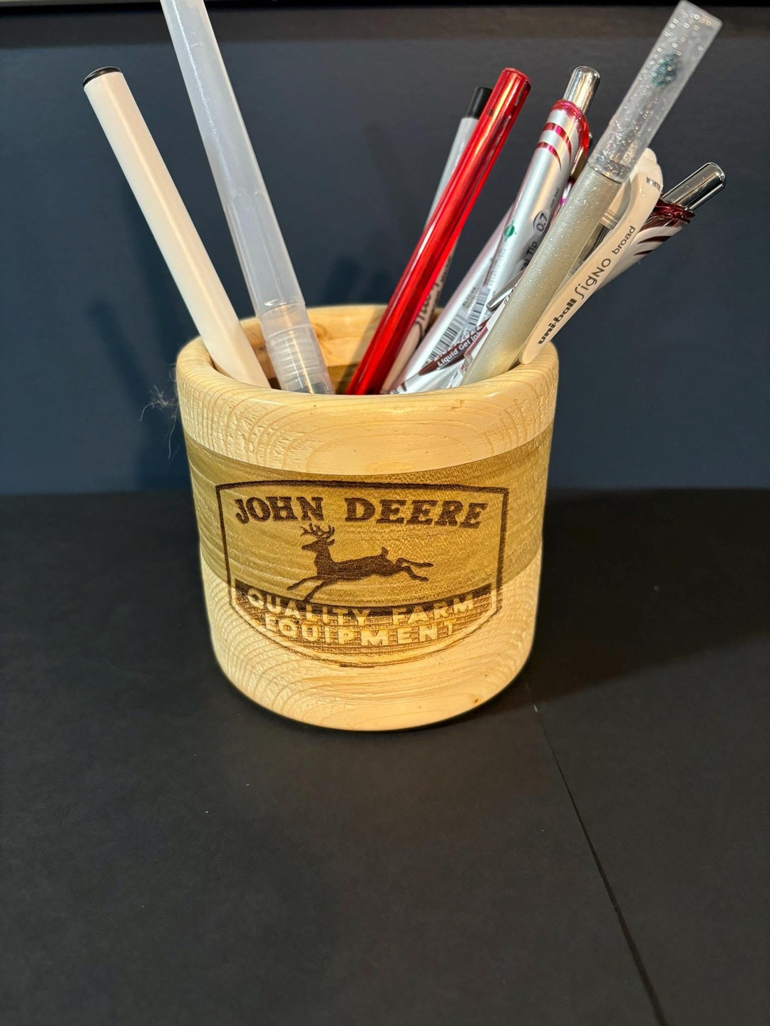 Unique John Deere Pencil Holder - Hand Turned Organizer for Your ...