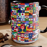 White Ceramic Mug — Vintage World Map — "wanderlust" — Adventure ...
