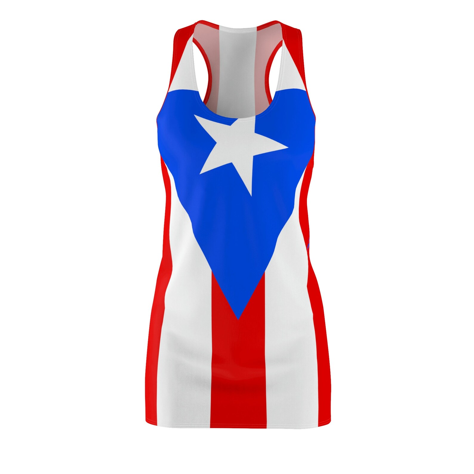 Puerto Rico Flag Dress Women's Cut & Sew Racerback Dress Multi Cultural ...