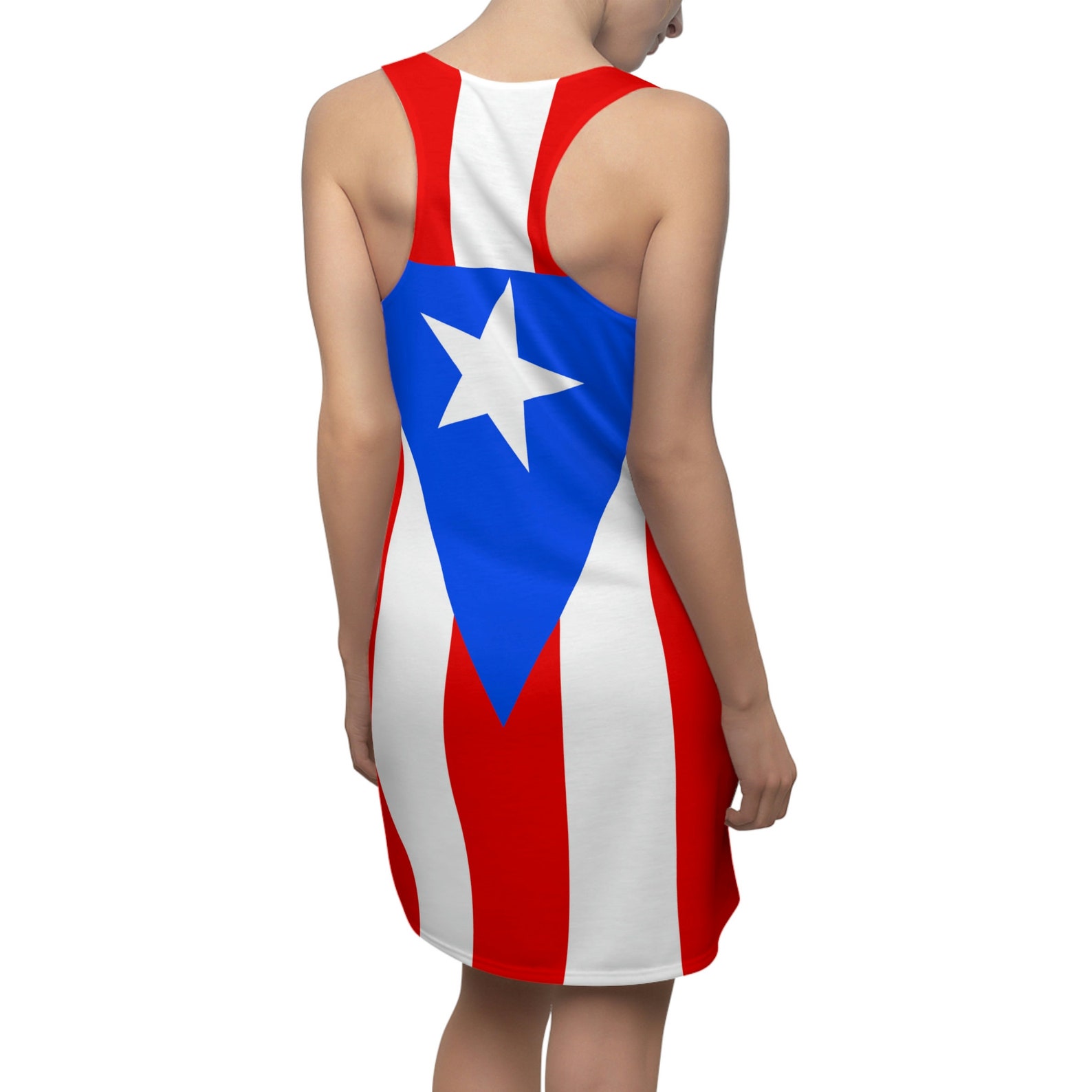Puerto Rico Flag Dress Women's Cut & Sew Racerback Dress Multi Cultural ...