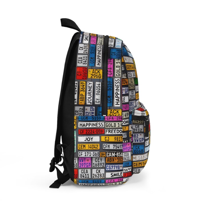 Personalized Inspiring Quotes Backpack | One of a Kind Plate Number ...