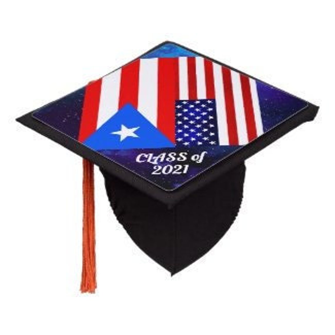 Puerto Rico USA Graduation Cap Topper PR USA Graduation Hat | Etsy