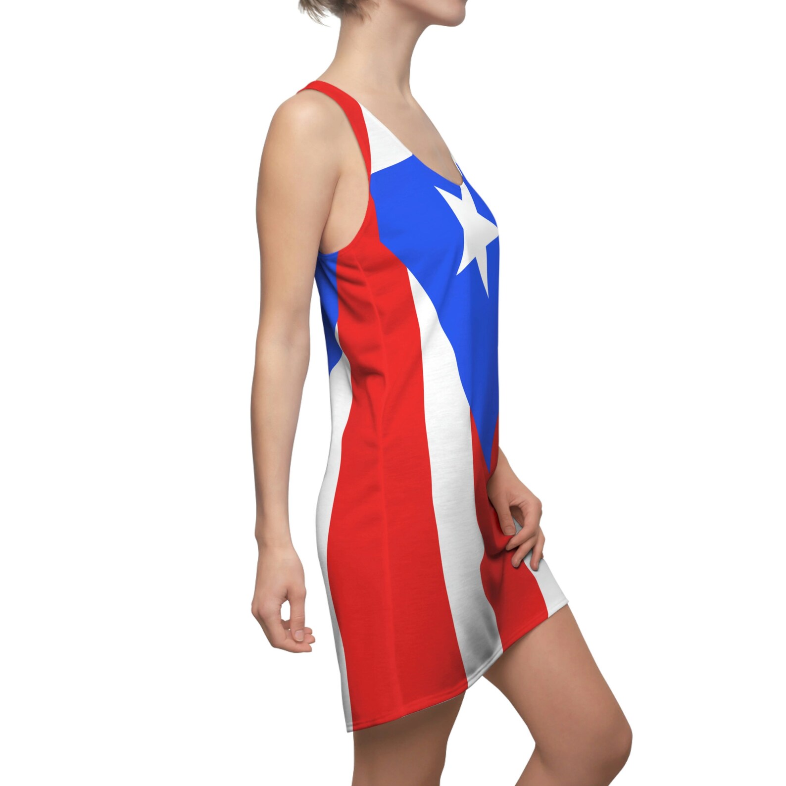 Puerto Rico Flag Dress Women's Cut & Sew Racerback Dress Multi Cultural ...