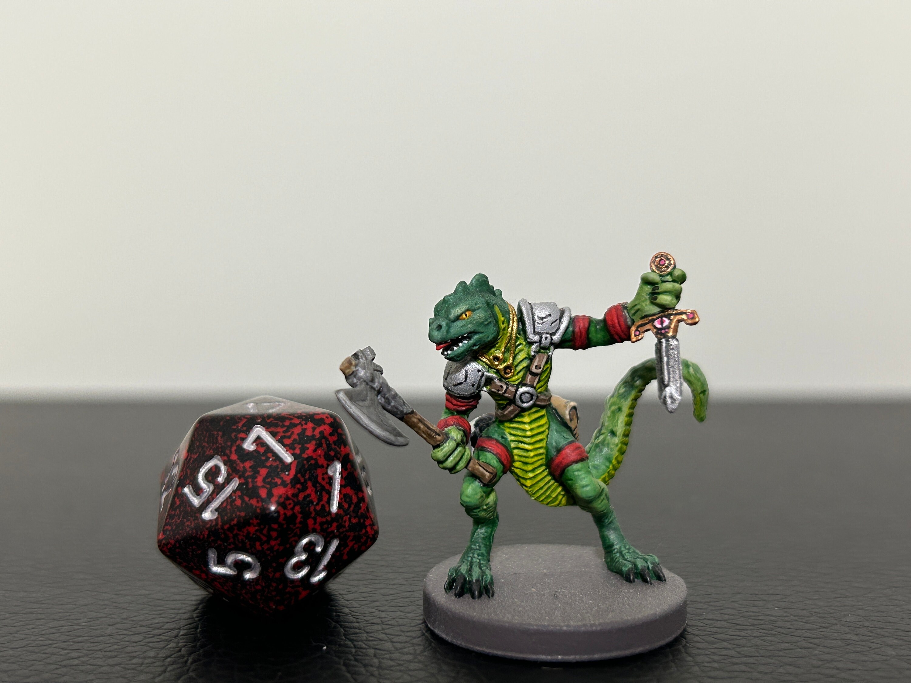 Painted Dragonborn / Lizardfolk Miniature. Custom Modded and - Etsy