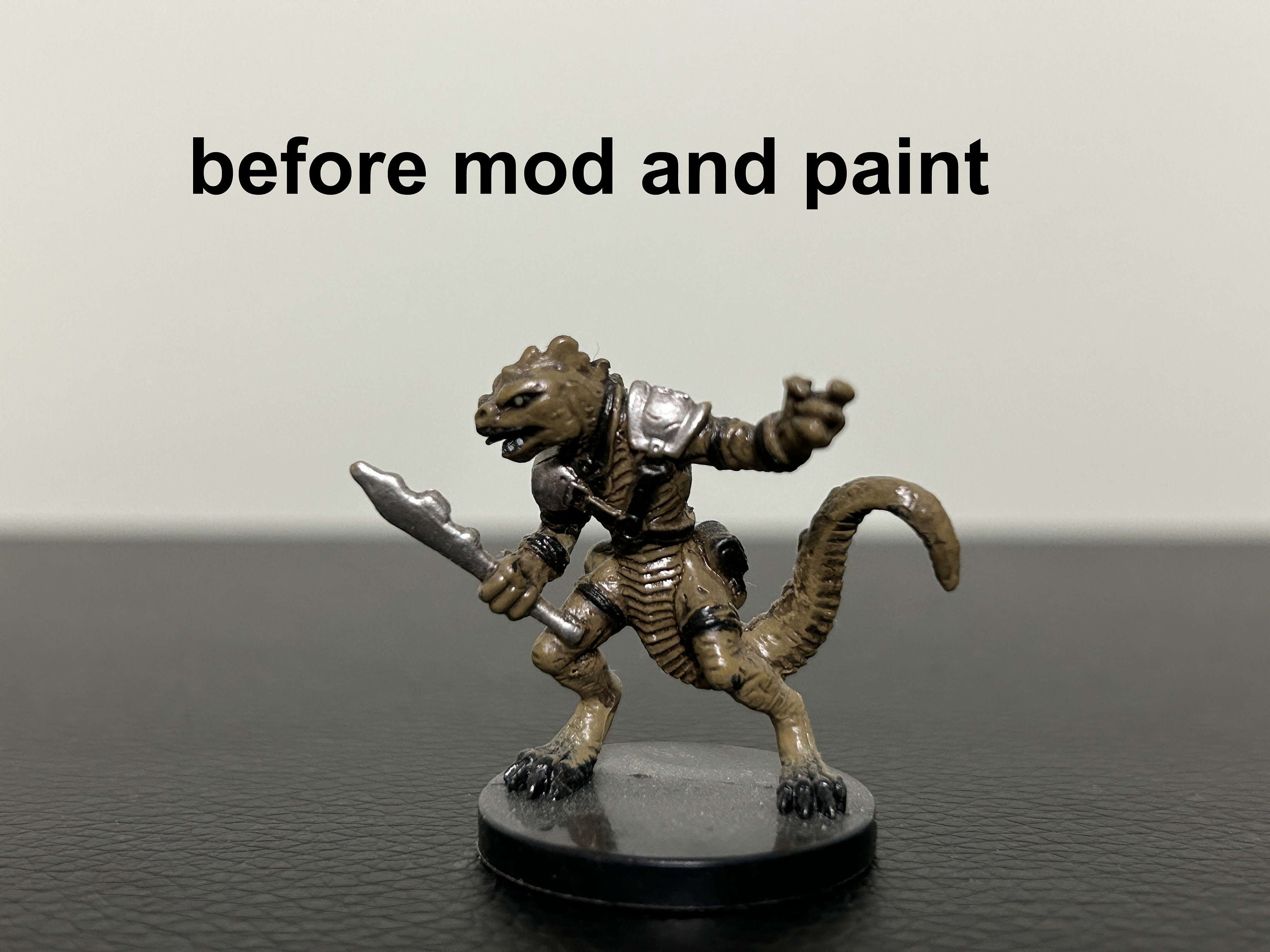 Painted Dragonborn / Lizardfolk Miniature. Custom Modded and - Etsy