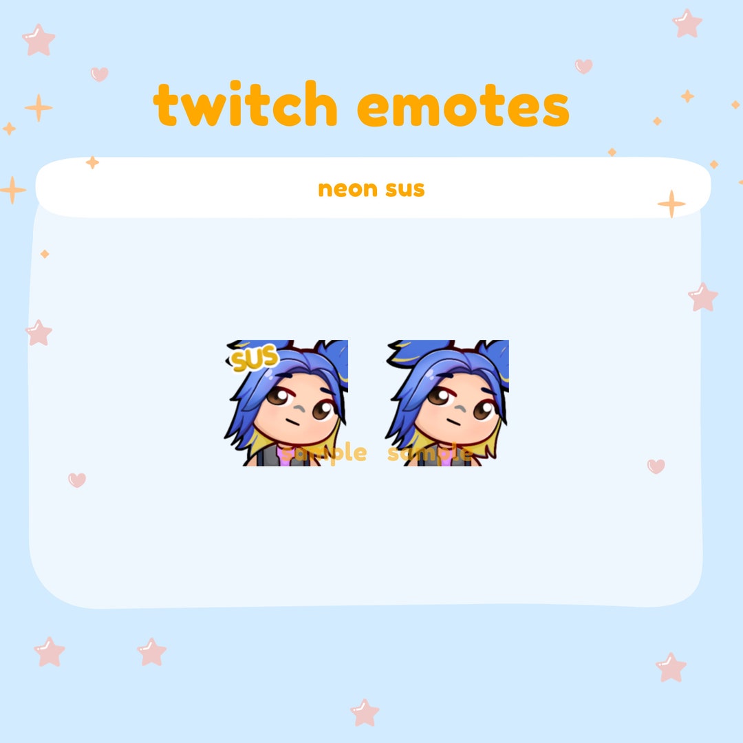 Valorant Neon Twitch Emotes SUS Twitch Discord Youtube - Etsy