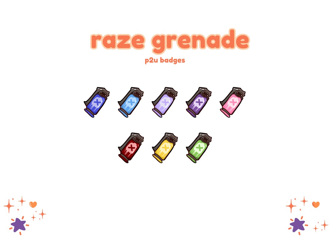 Valorant Raze Grenade Badges Channel Points | Twitch Channel Points ...