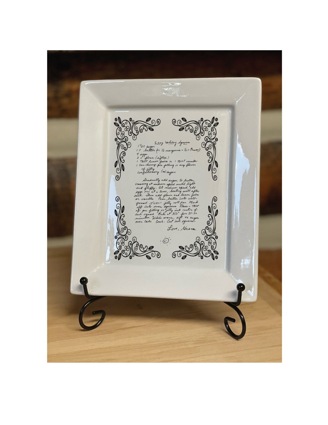 Custom Handwriting Recipe Plate: Personalized Porcelain Gift - Etsy