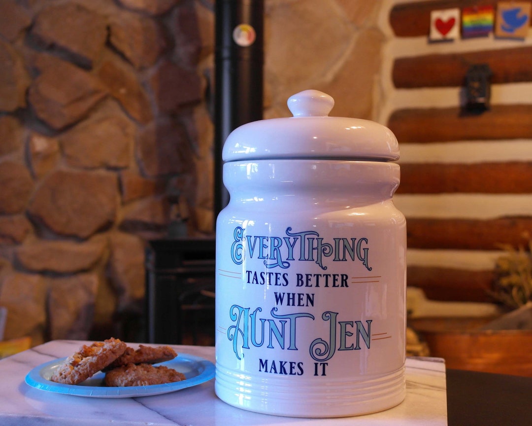 Personalized Ceramic Cookie Jar: Custom Family Design - Etsy