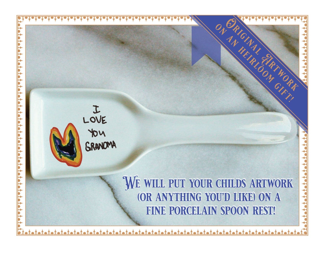 Personalized Spoon Rest With Your Child's Drawing or Whatever Else You ...