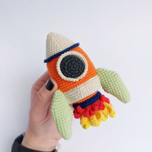 Astronaut and Rocket Crochet Pattern. Amigurumi Rocket. Playset Crochet ...