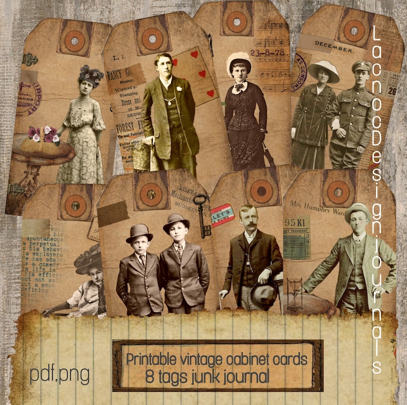 Printable Vintage Cabinet Cards - Etsy