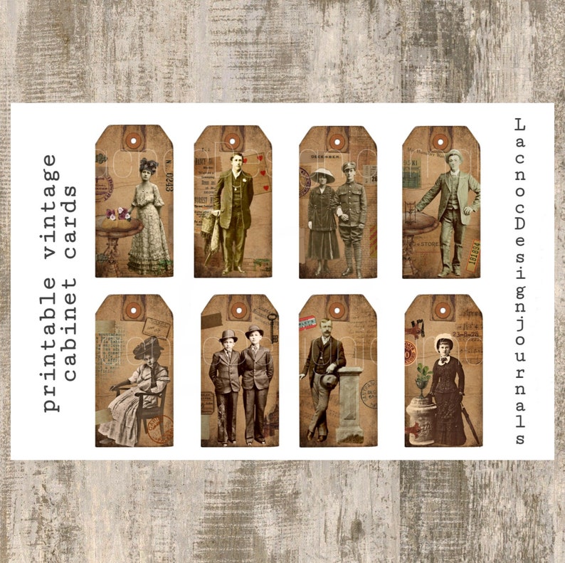 Printable Vintage Cabinet Cards - Etsy