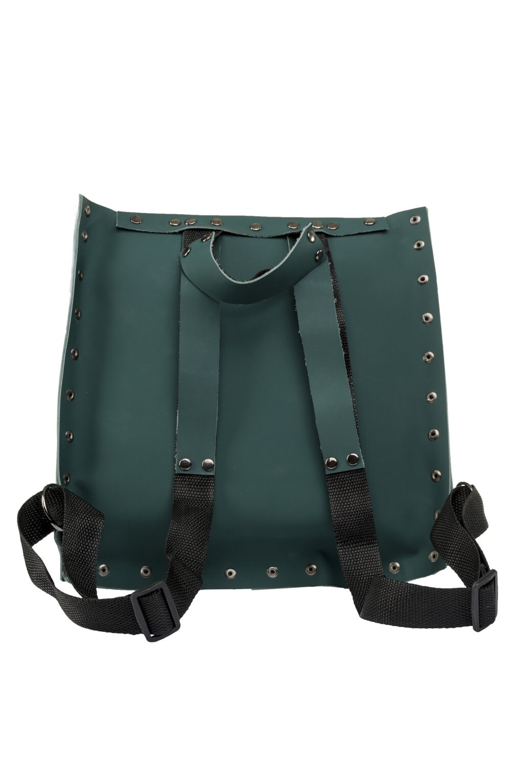 Emerald Green Leather Backpack Women Genuine Leather Rucksack Small ...