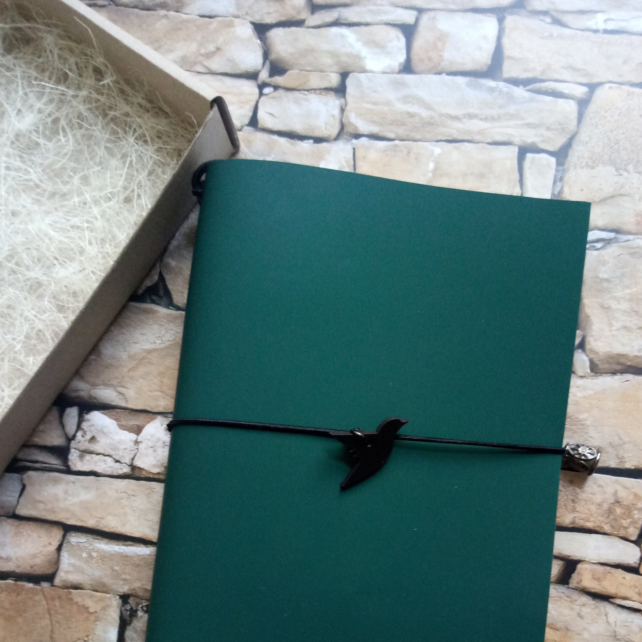 Emerald Green Leather Notebook Minimalist Travelers Diary - Etsy UK