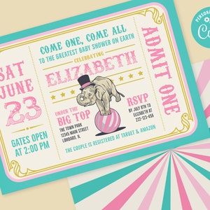 Customizable Pastel Circus Party Sign - Carnival Party Decor, 14x11 ...