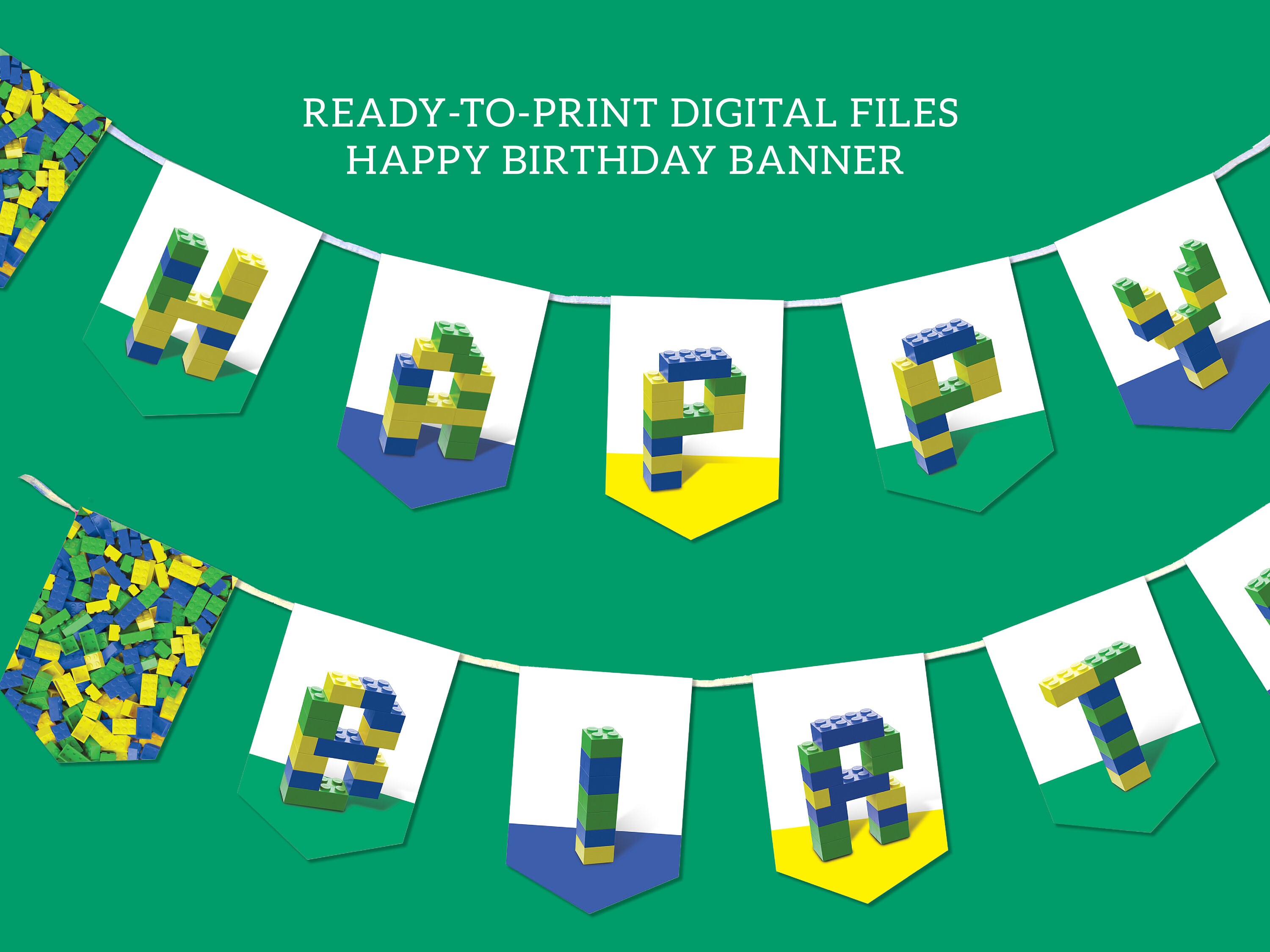 Editable Bricks Building Block Birthday Invite – Customizable 5x7 Corjl ...