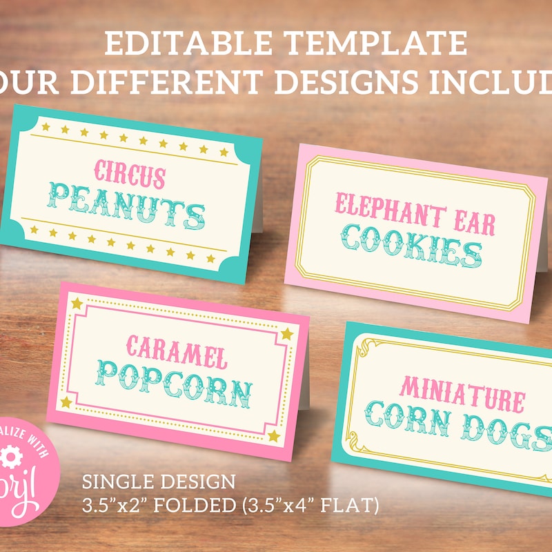 Carnival Food Labels - Etsy