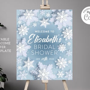 Editable Winter Snowflake Party Signs – Set of Three 8x10 Posters ...