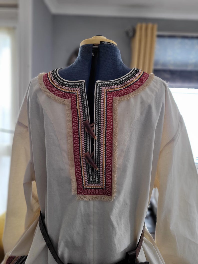 Handmade Viking Celtic Saxon Tunic: Medieval LARP Cosplay Calico ...