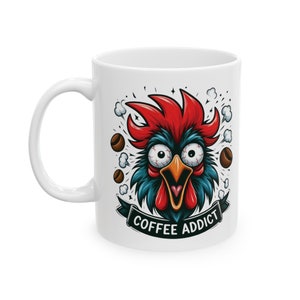 Funny Custom Ceramic Mug With Text "coffee Addict"-perfect Gift for ...