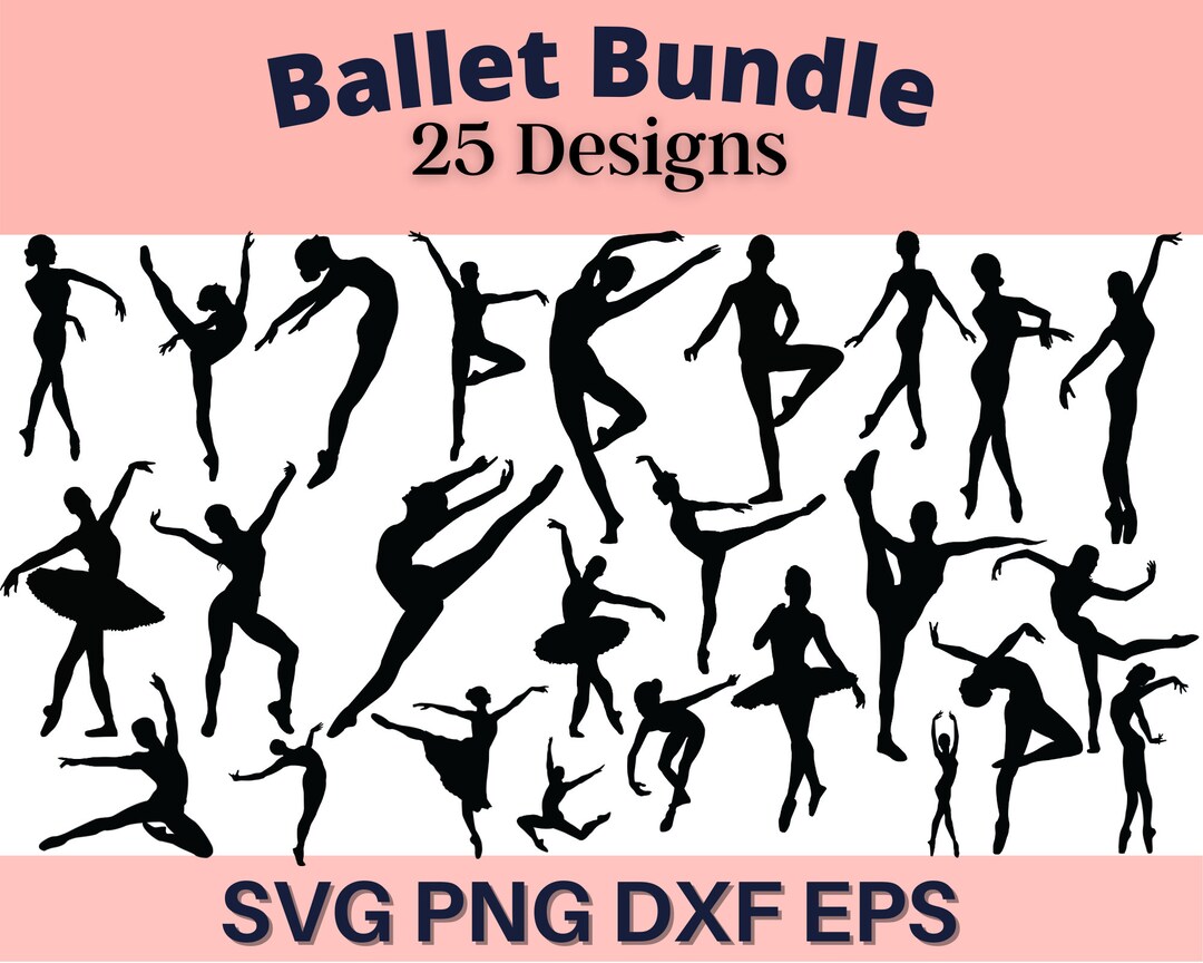 Ballet Dancer Bundle Pack -SVG, PNG, Dxf,eps - Digital Design ...