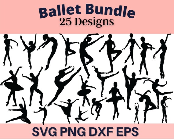 Ballet Dancer Bundle Pack SVG PNG Dxfeps Digital Design - Etsy