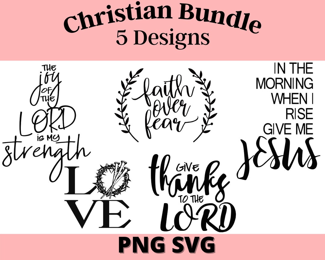Christian Bundle Pack -SVG, PNG. Digital Design Illustration Religious ...