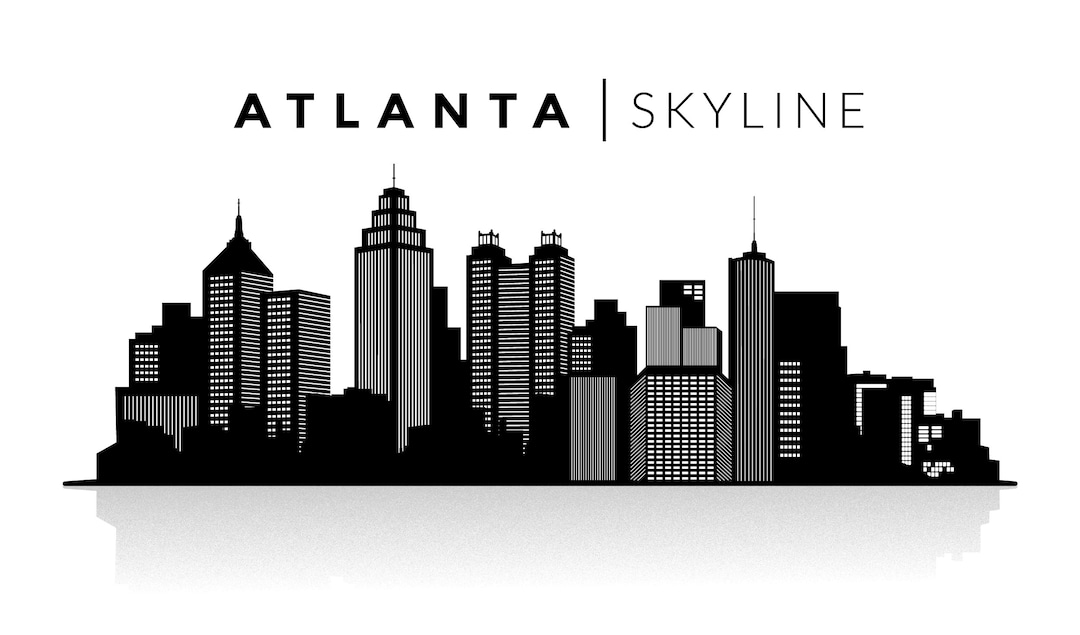 Atlanta City Capital Logo Skyline Digital Design Vector Pack USA. AI ...