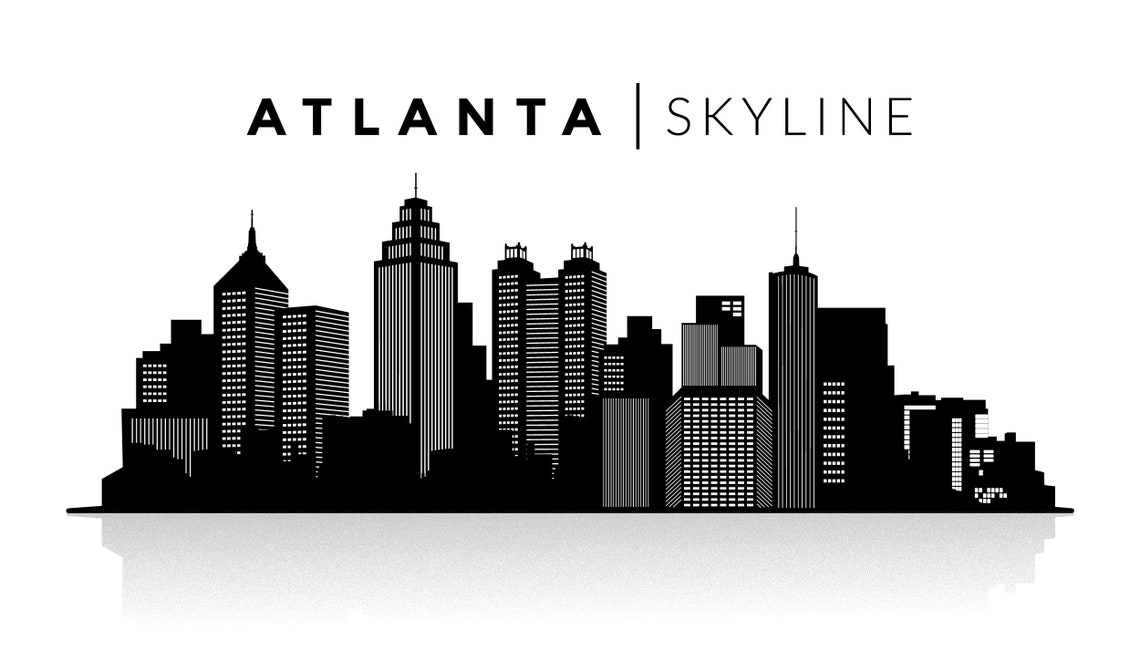 Atlanta City Capital Logo Skyline Digital Design Vector Pack USA. AI ...
