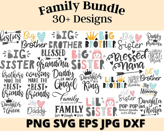 Family Quotes and Messages Digital Design Illustrations Mega | Etsy