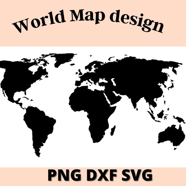 World Map Svg - Etsy