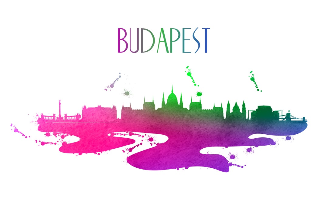 Budapest City Capital Logo Skyline Digital Design Vector Pack Hungary ...