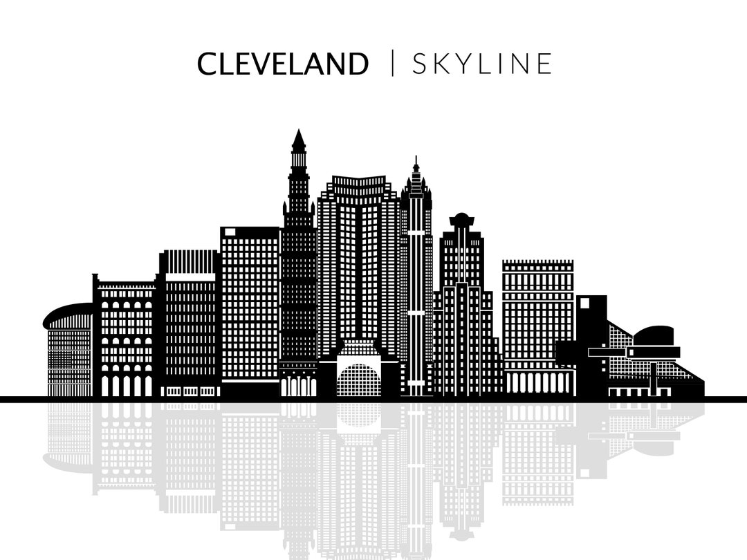 Cleveland City Capital Logo Skyline Digital Design Vector Pack Ohio. AI ...