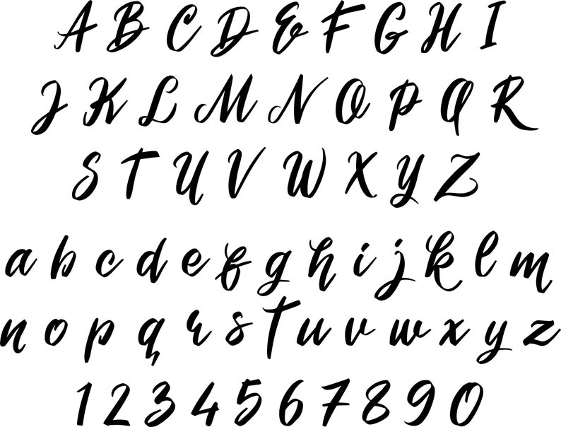 Mega Alphabet Letters and Numbers Fonts Digital Design Illustrations ...