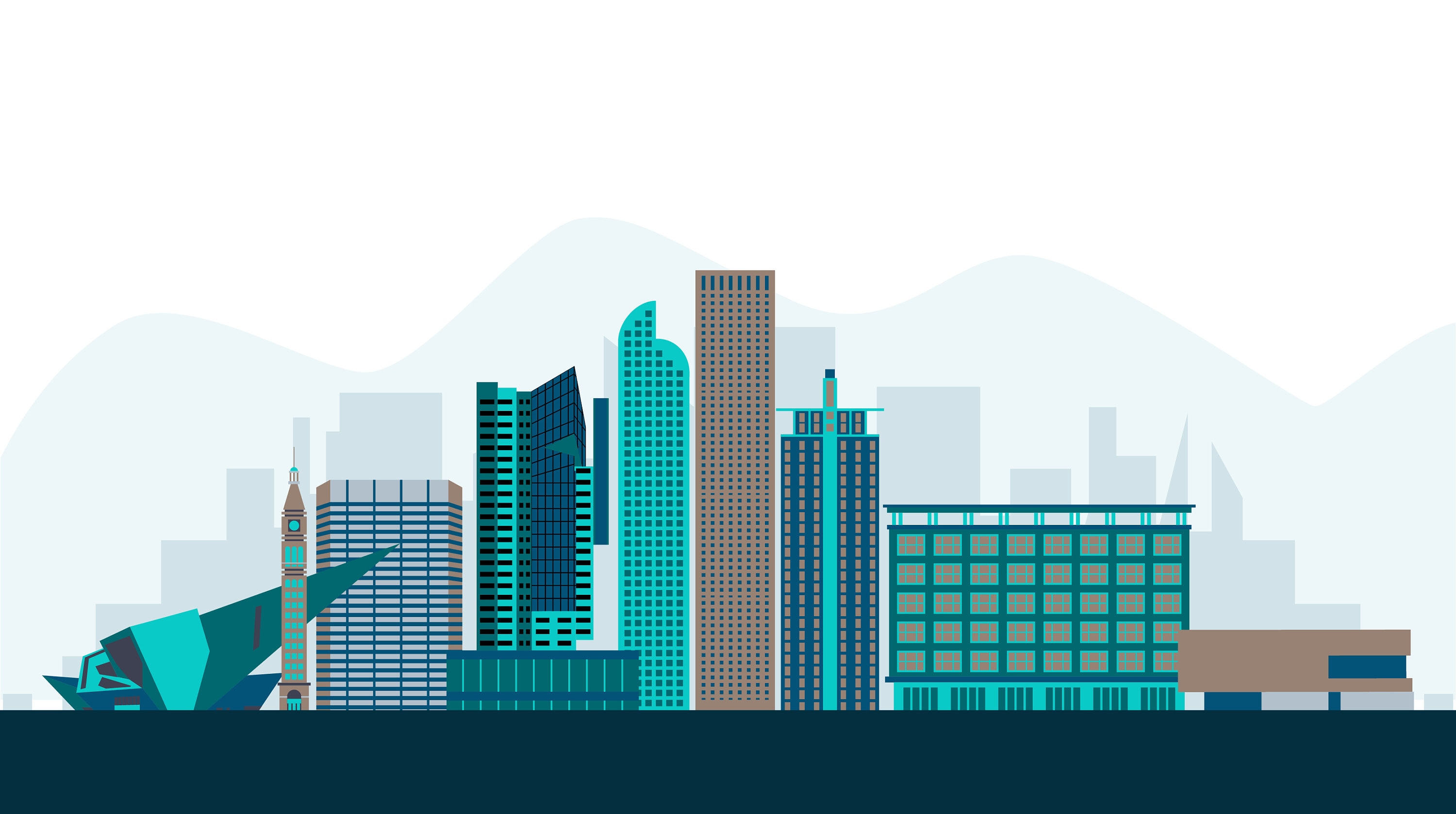 Denver City Capital Logo Skyline Digital Design Vector Pack Colorado ...