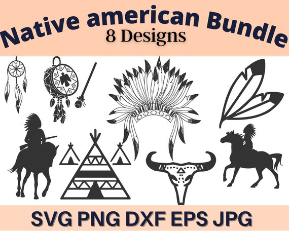 Native American Bundle Pack SVG PNG JPG Dxf Eps Digital | Etsy