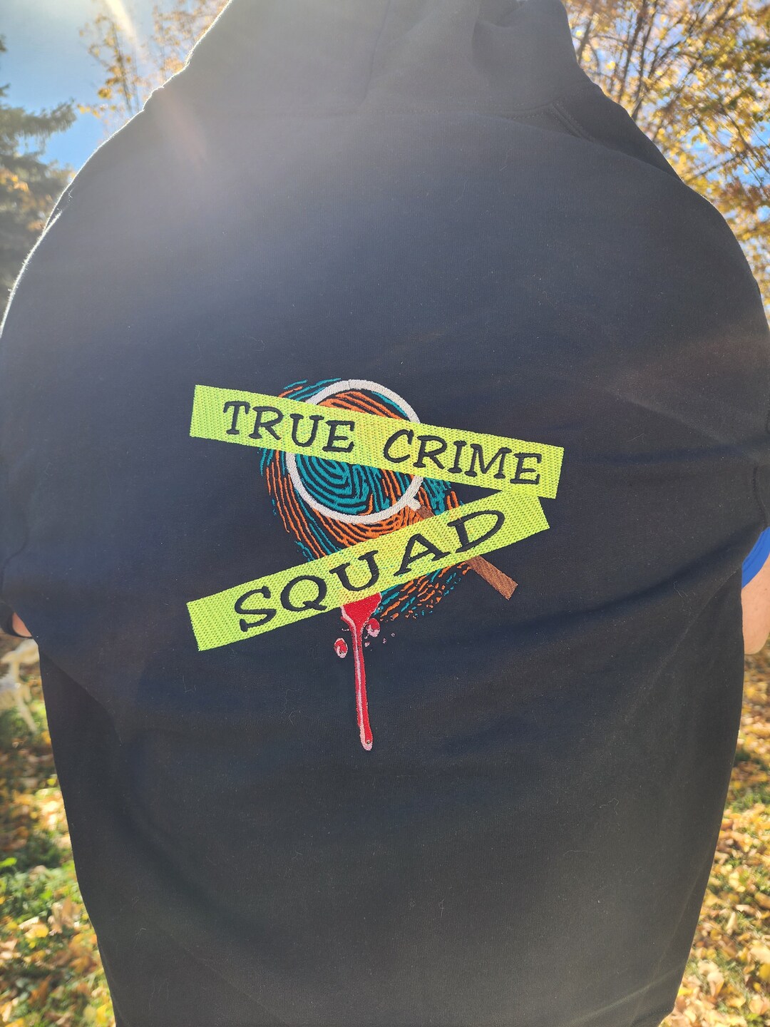 Embroidered True Crime Squad Hoodie - Etsy