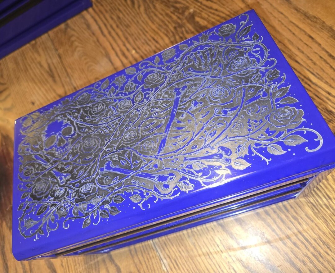 Purple Mini Toolbox With Skull & Roses Engraved Lid - Etsy
