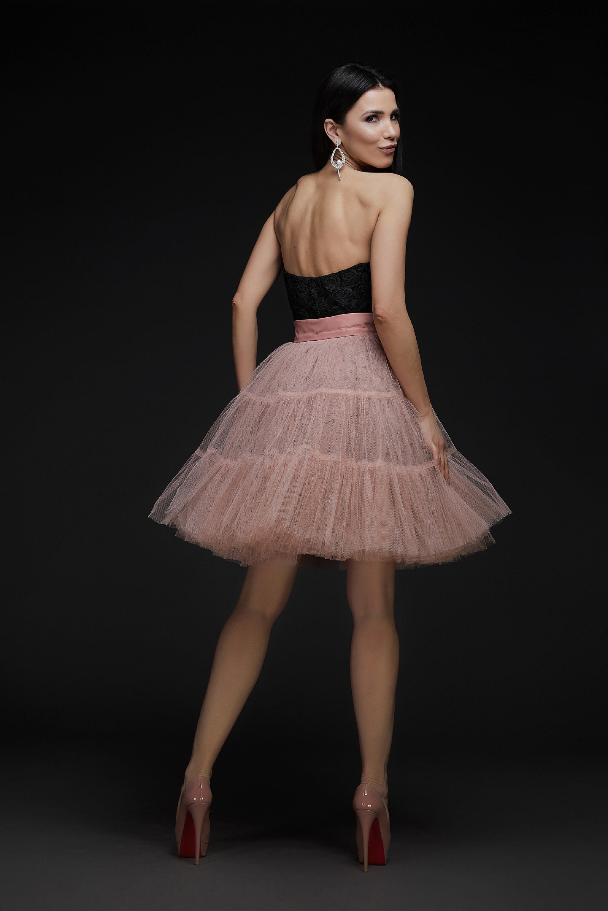 Short Tulle Skirt in Nude Colour Tutu Skirt Prom Skirt - Etsy