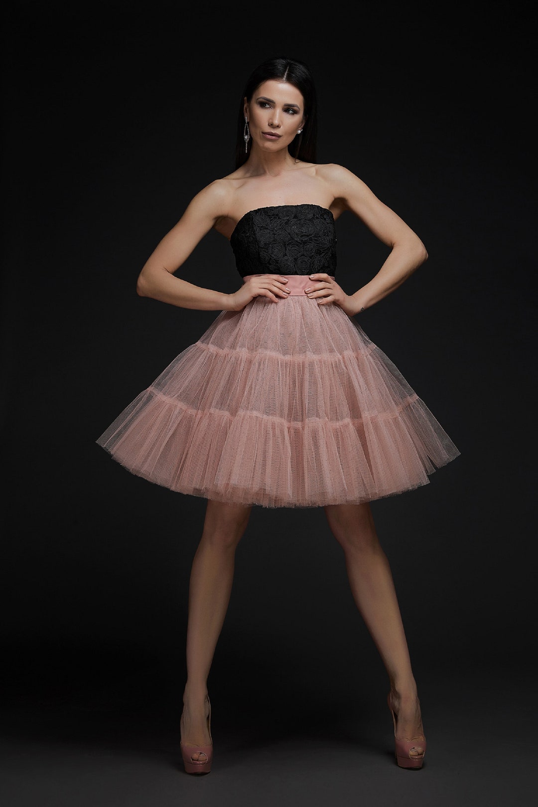 Short Tulle Skirt in Nude Colour Tutu Skirt Prom Skirt - Etsy
