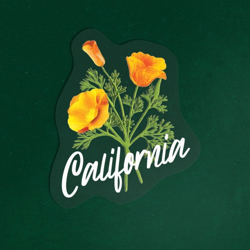 California Poppy State Flower Series Vinyl Sticker - Etsy