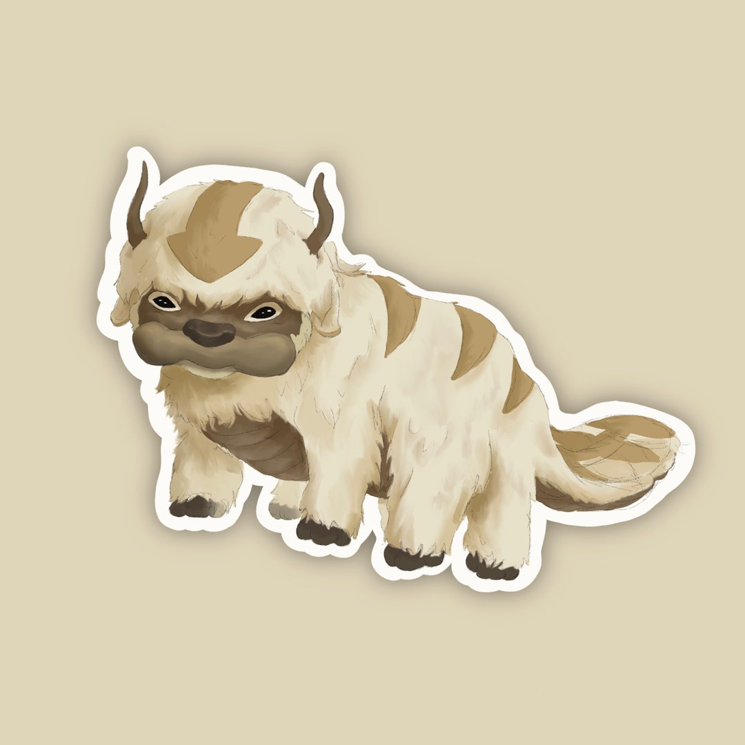 Appa Single Sticker Avatar the Last Airbender Sticker Appa Sticker - Etsy