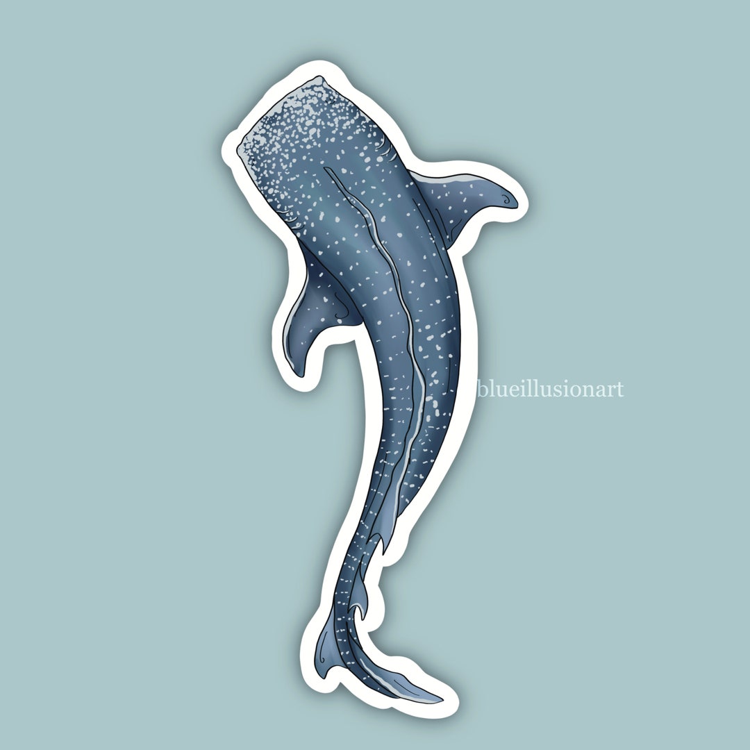 Whale Shark | Single Sticker | Ocean Animals Sticker Whale Sea Sticker ...