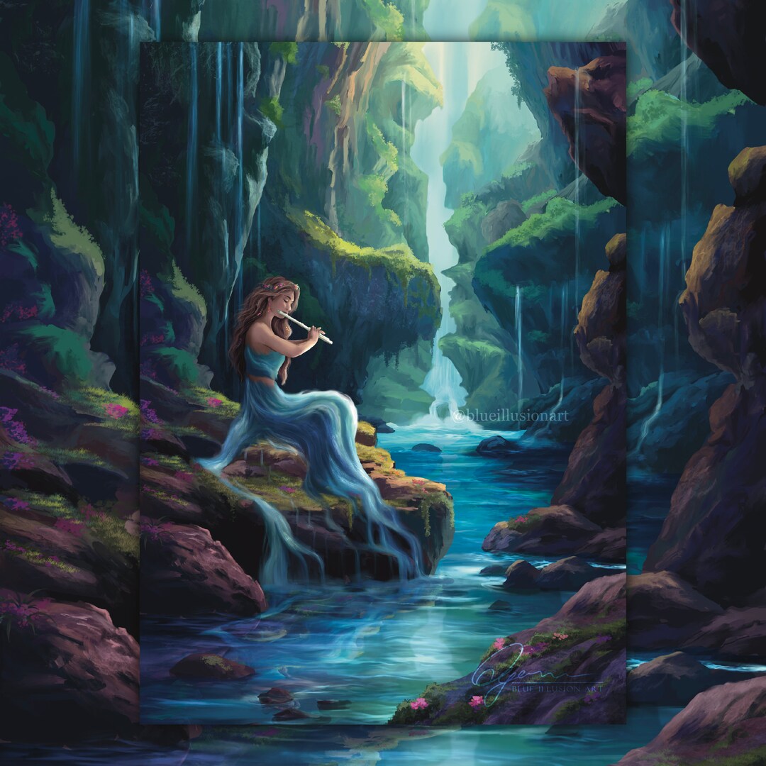 Sound of Water | Fantasy Art Water Nymph Bookmark Water Fantasy Bookish ...