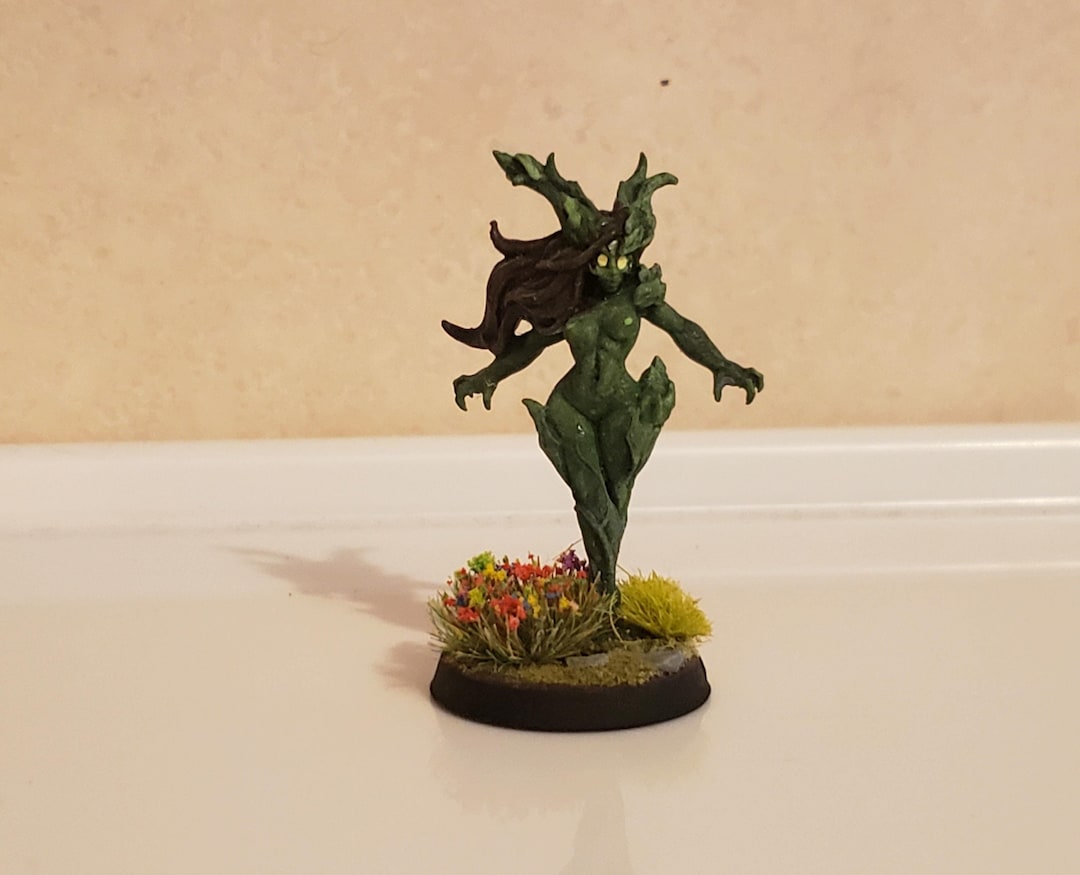 Painted Sexy Dryad Tree Lady D&D Tabletop Miniature - Etsy
