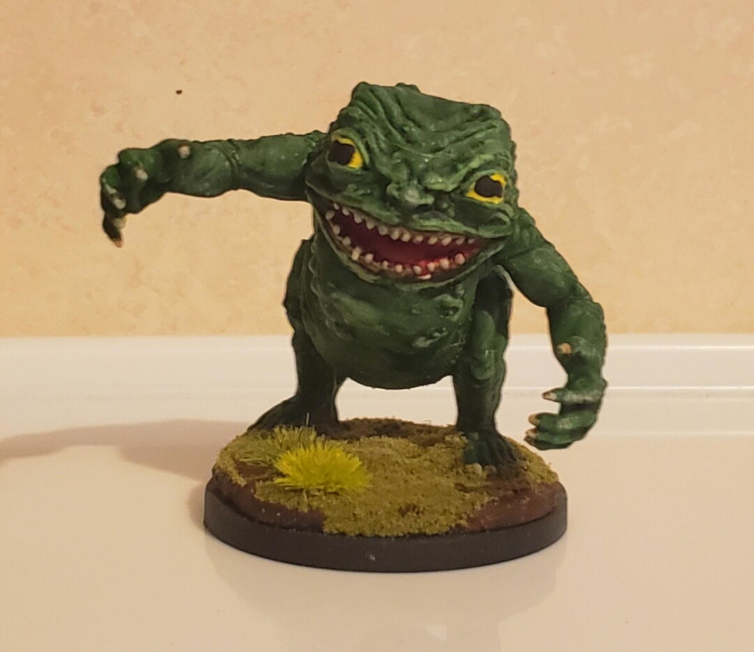 Large Painted Banderhobb Humanoid Frog Monster D&D Miniature - Etsy