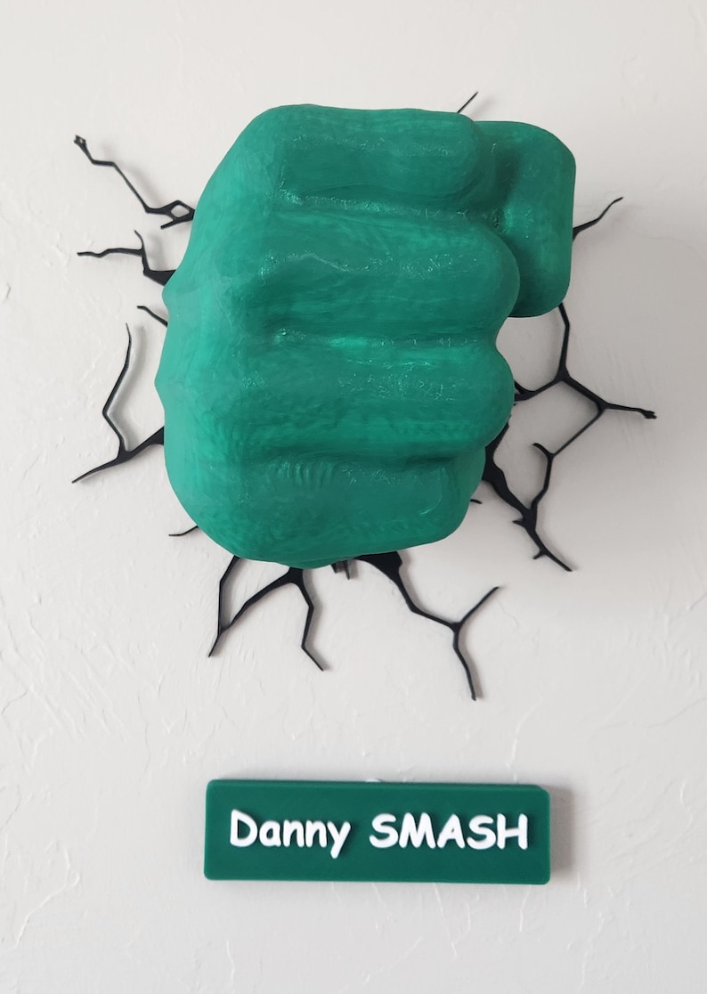 Incredible Hulk Fist Smash Wall Art Avengers Marvel Comics Kids Bedroom ...